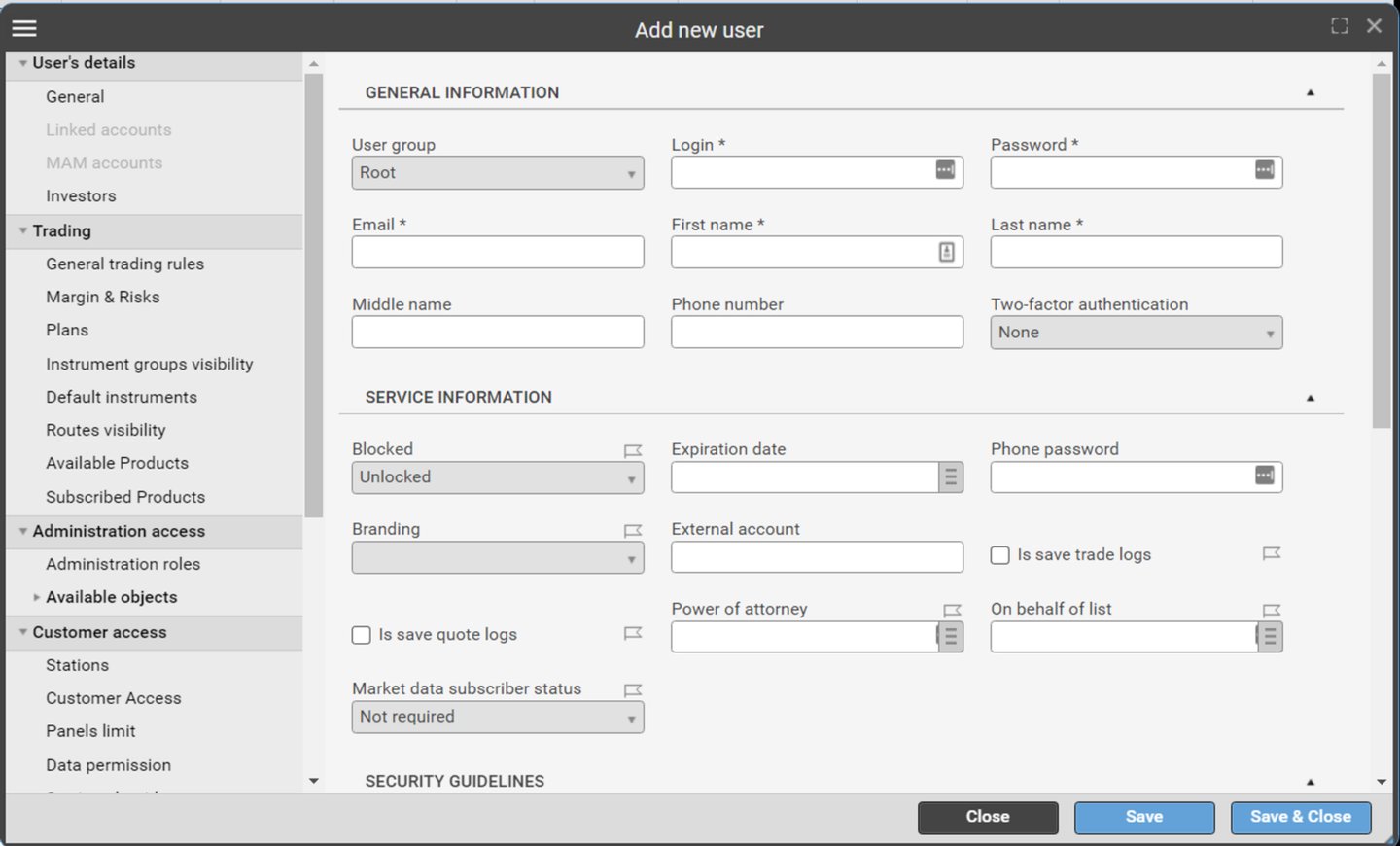 How to add & set up users and user groups